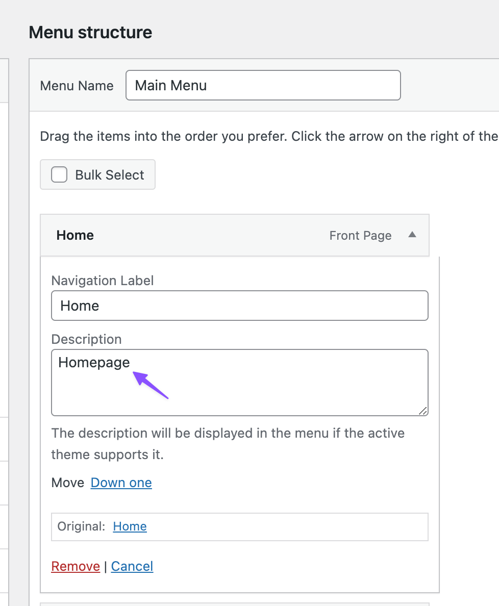 Menu Item Descriptions in Bricks - BricksLabs