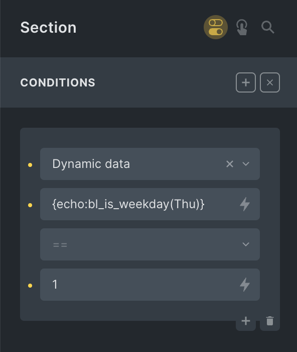 Weekday Condition in Bricks - BricksLabs