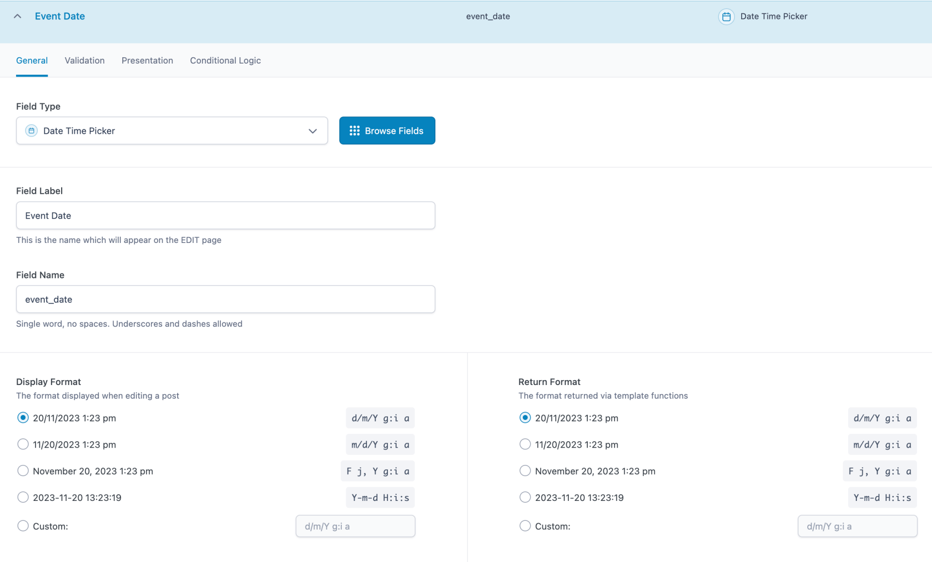 Conditional Output Based On Date Time Picker Field In Bricks Brickslabs