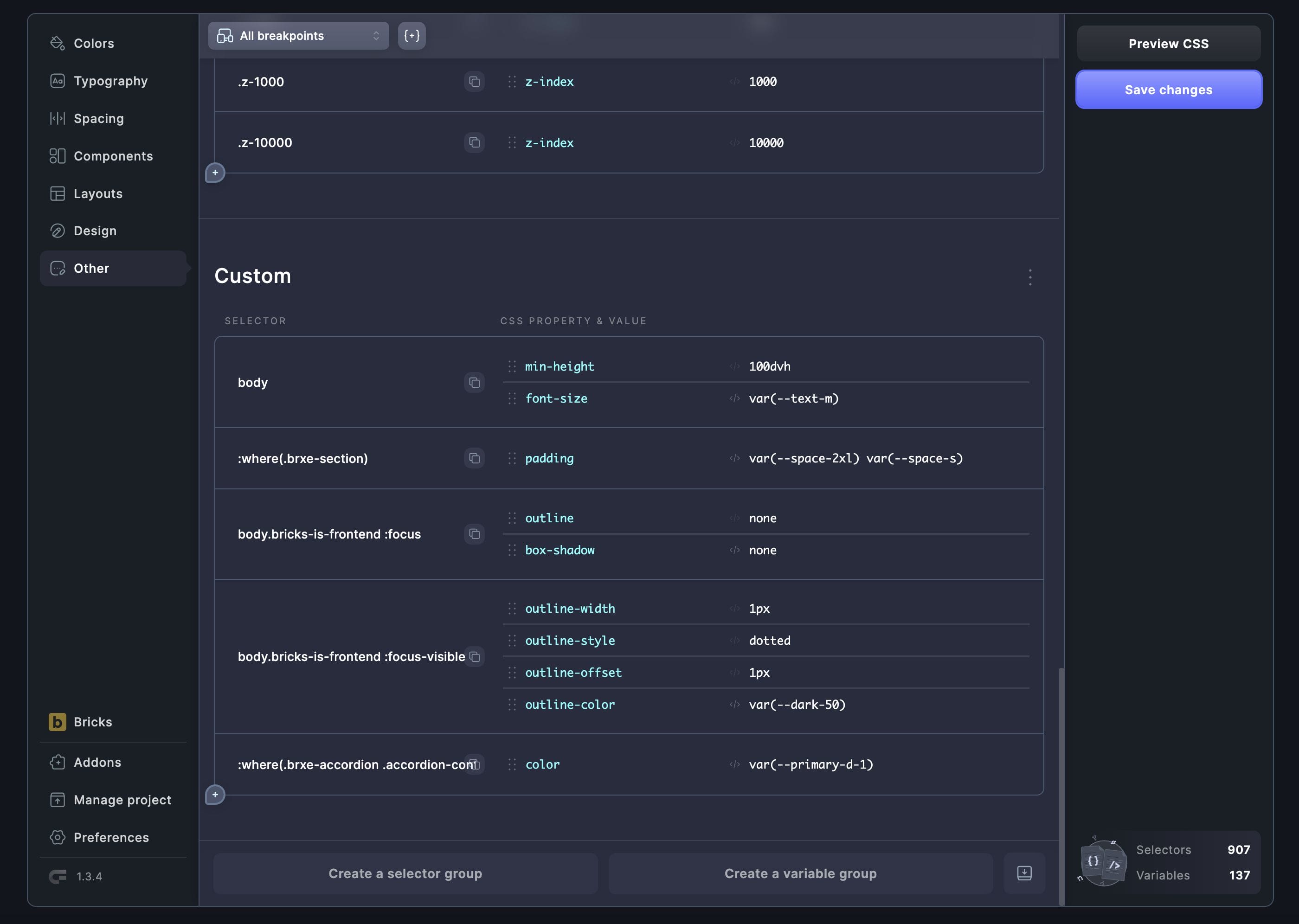 Core Framework in Bricks - BricksLabs