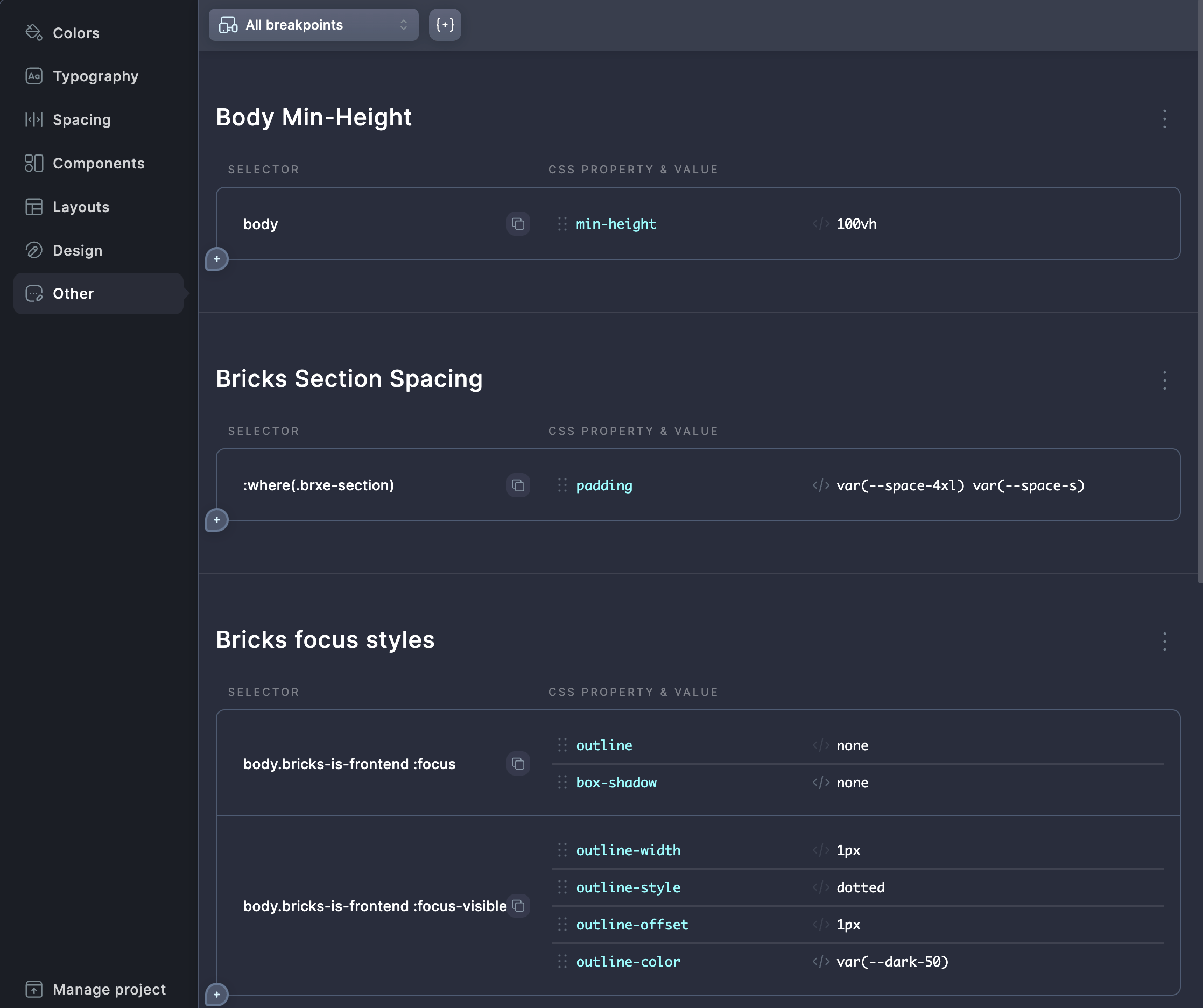 Core Framework in Bricks - BricksLabs
